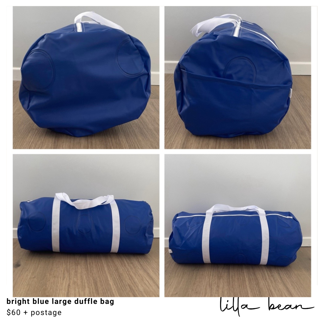 bright blue large duffle bag — Lilla Bean