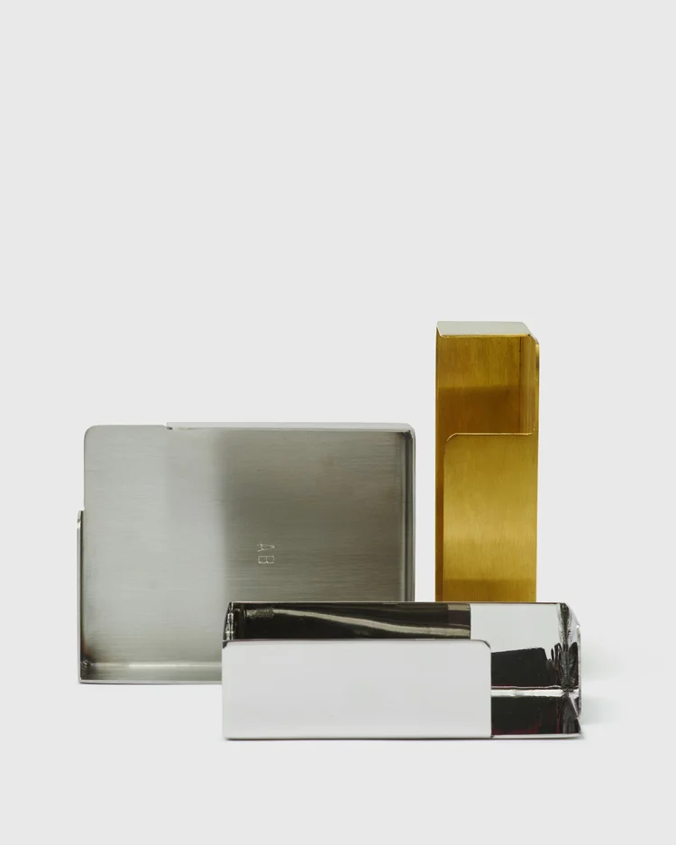 Memo Box in Brushed Stainless Steel — Alissa Bell Press