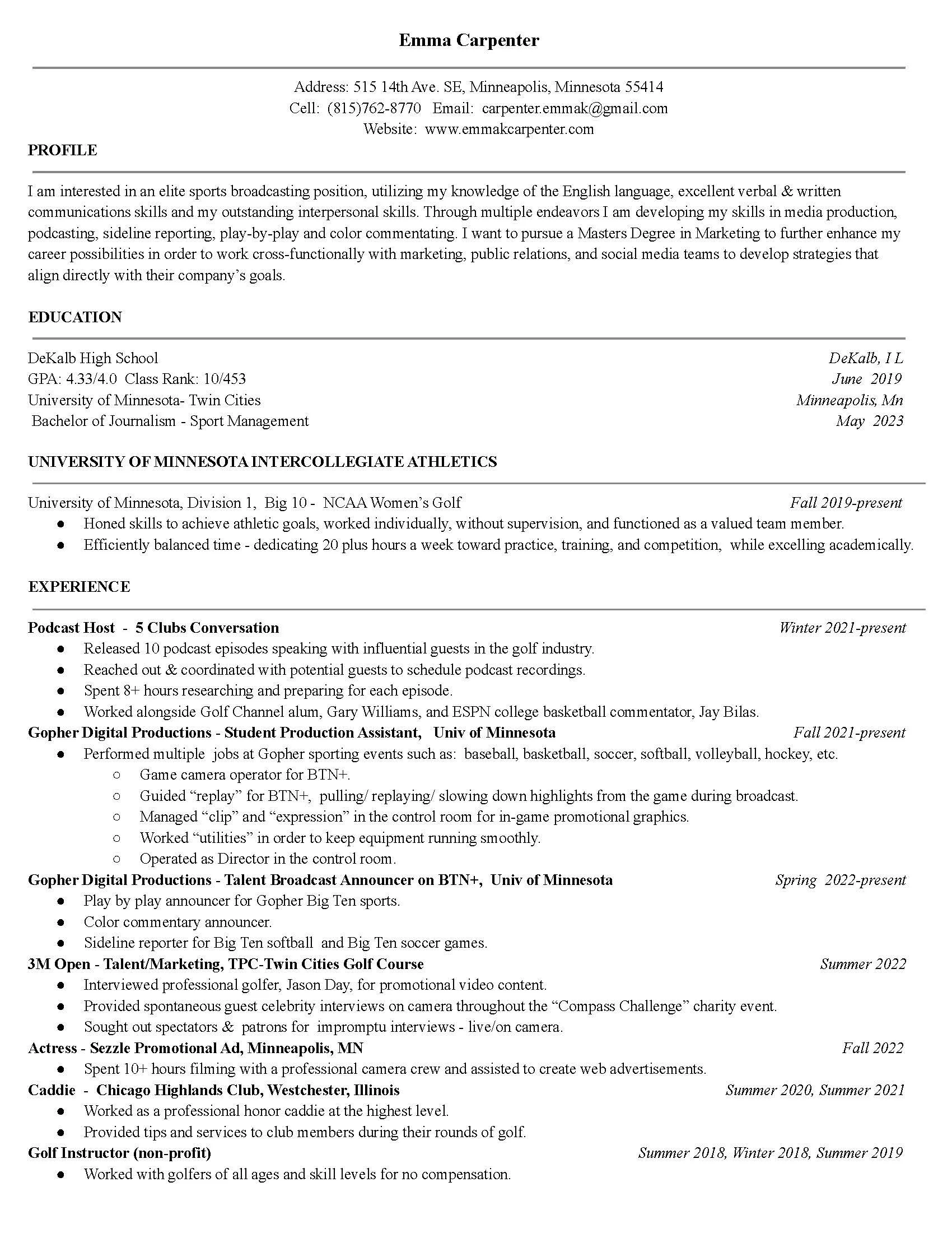General 3 — Emma Carpenter
