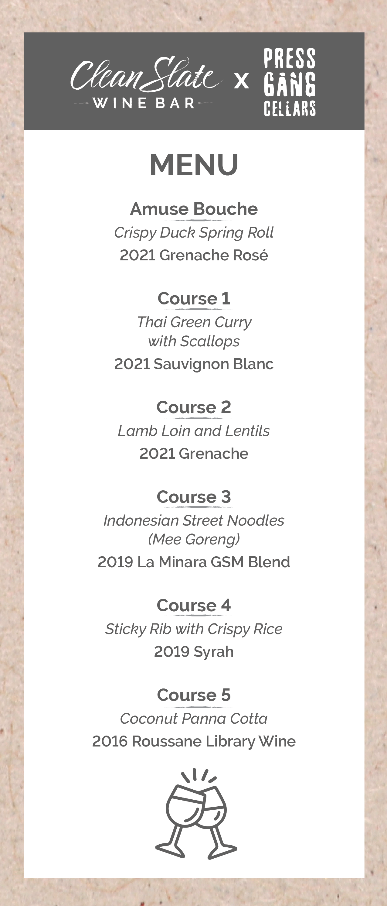 Private Chef — Clean Slate Wine Bar