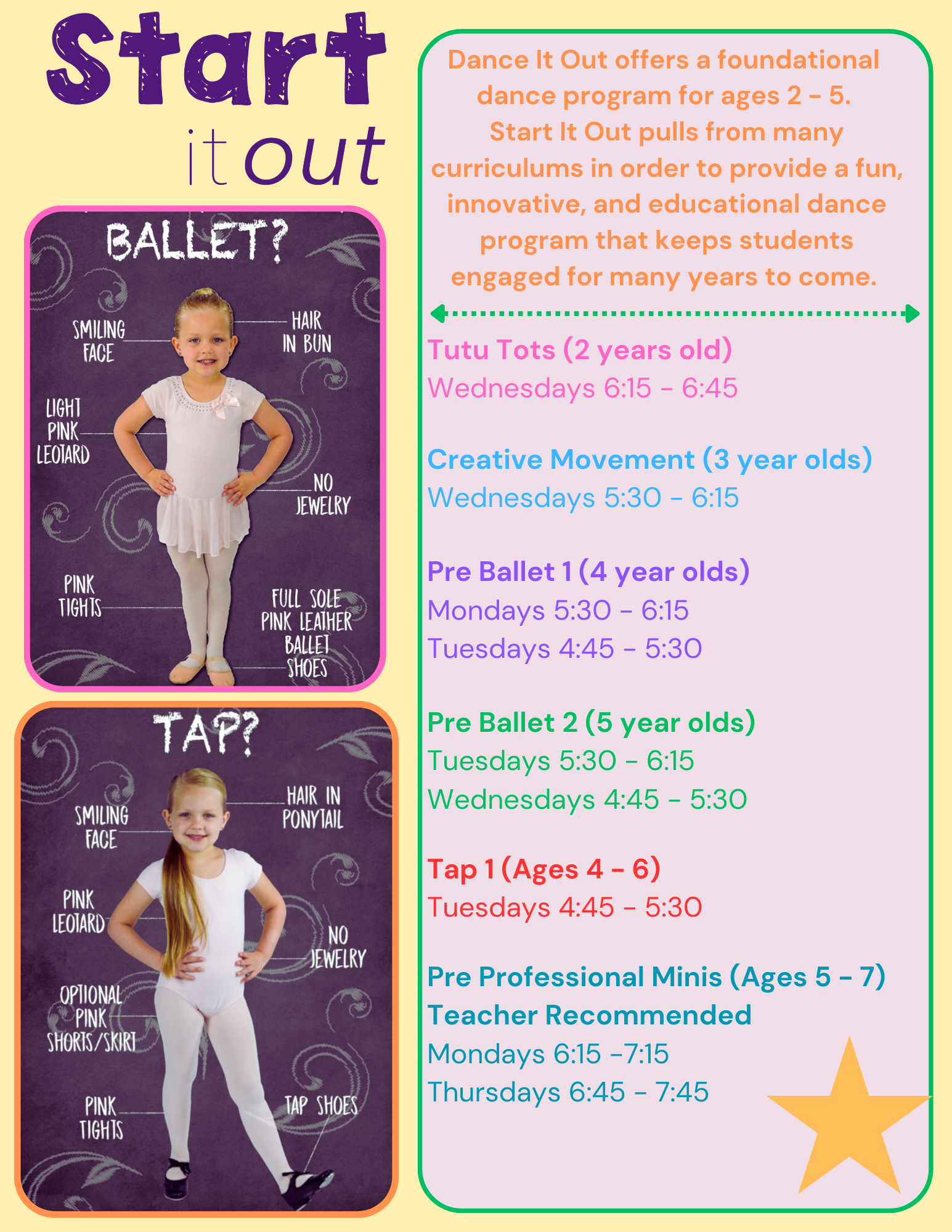 Schedules — Dance It Out