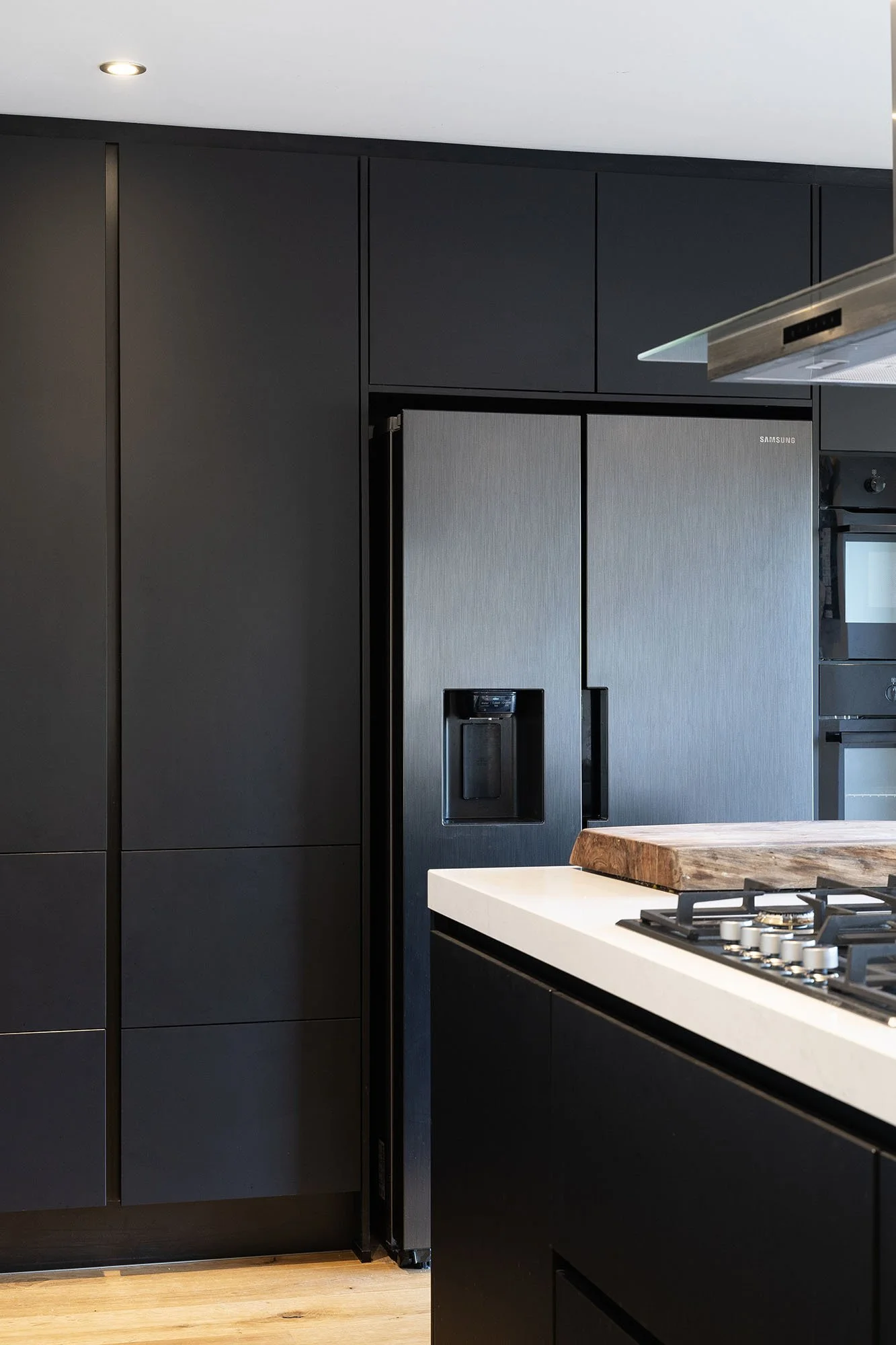 Black Handleless Kitchen in Bladon - Ridgeway Interiors
