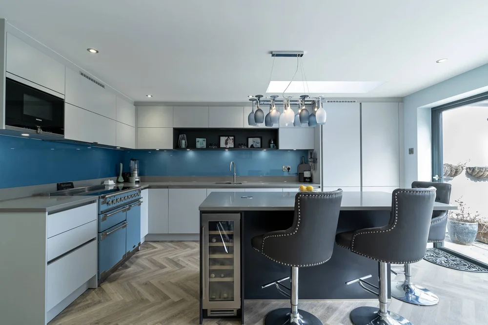 Contemporary Blue Kitchen in Thame - Ridgeway Interiors