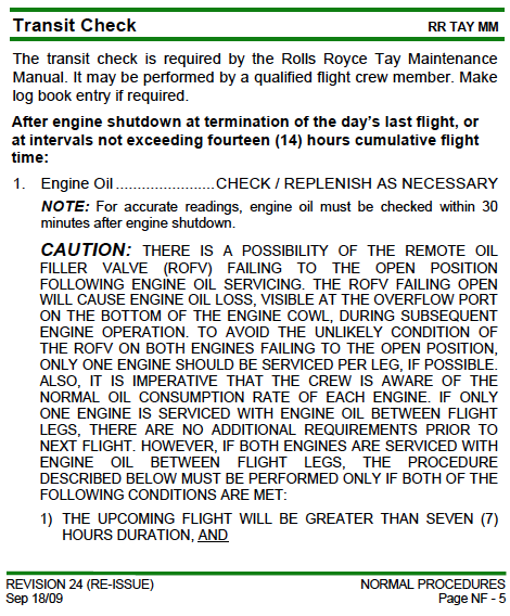 Transit Checklist — G450/G550/G500/G600/G650/G700 User's Resource