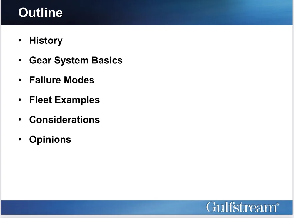 Landing Gear 101 — G450/G550/G500/G600/G650/G700 User's Resource