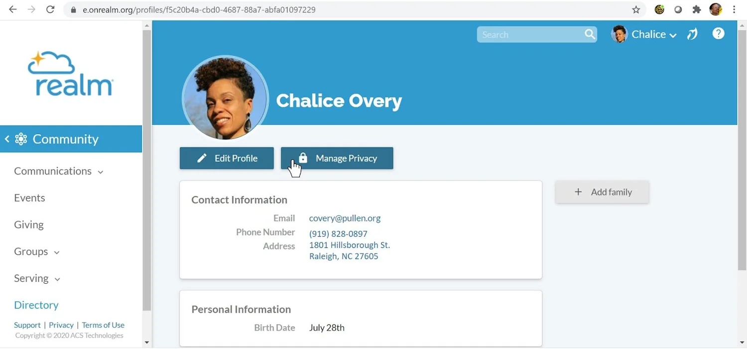 Connect with Realm — Pullen Memorial Baptist Church