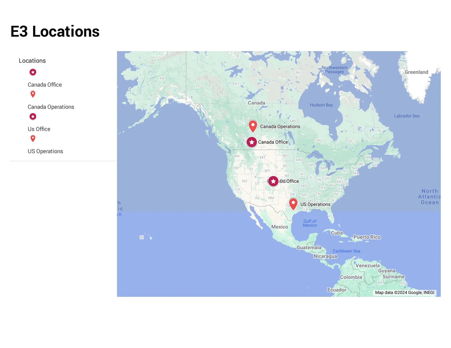 Locations — E3 Energy Solution