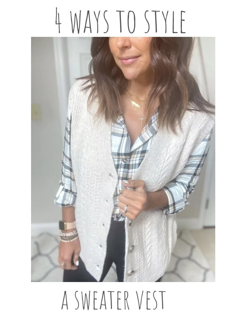 4 Ways to Style a Sweater Vest — MommaNeedsSomeGrace