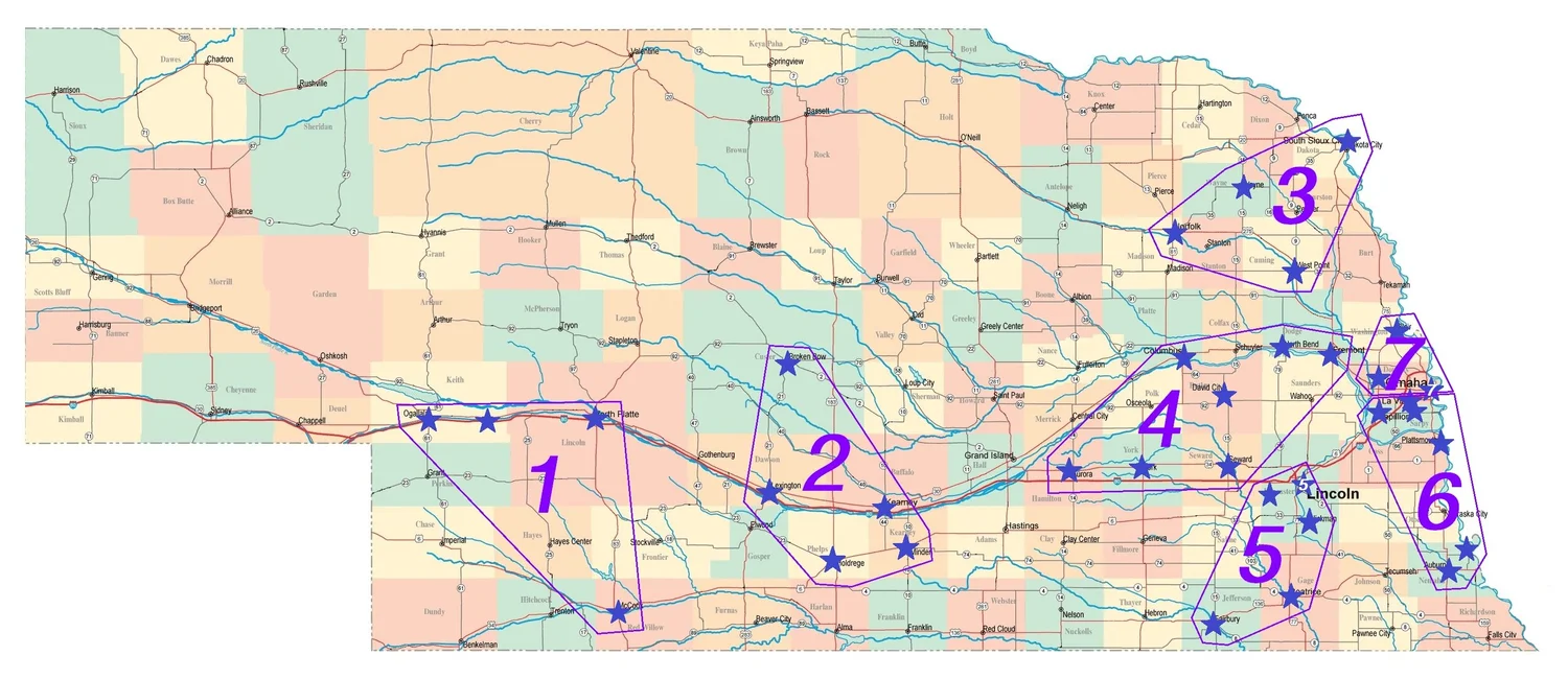District Map — Optimist International Nebraska District