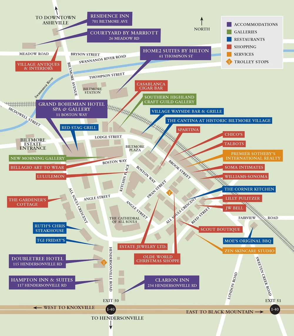 Map — Historic Biltmore Village - Asheville, NC