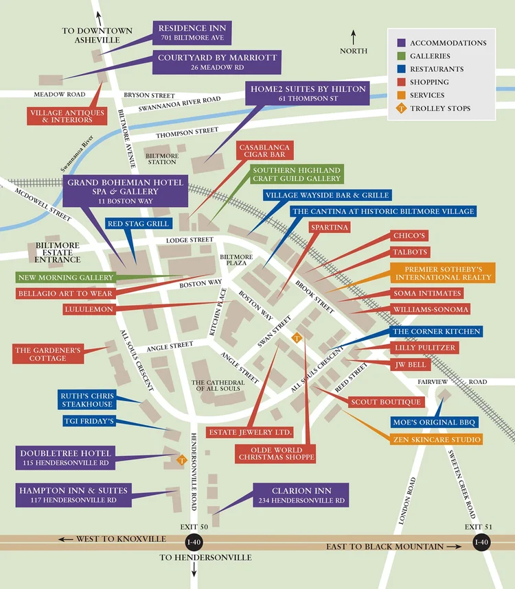 Map — Historic Biltmore Village - Asheville, NC