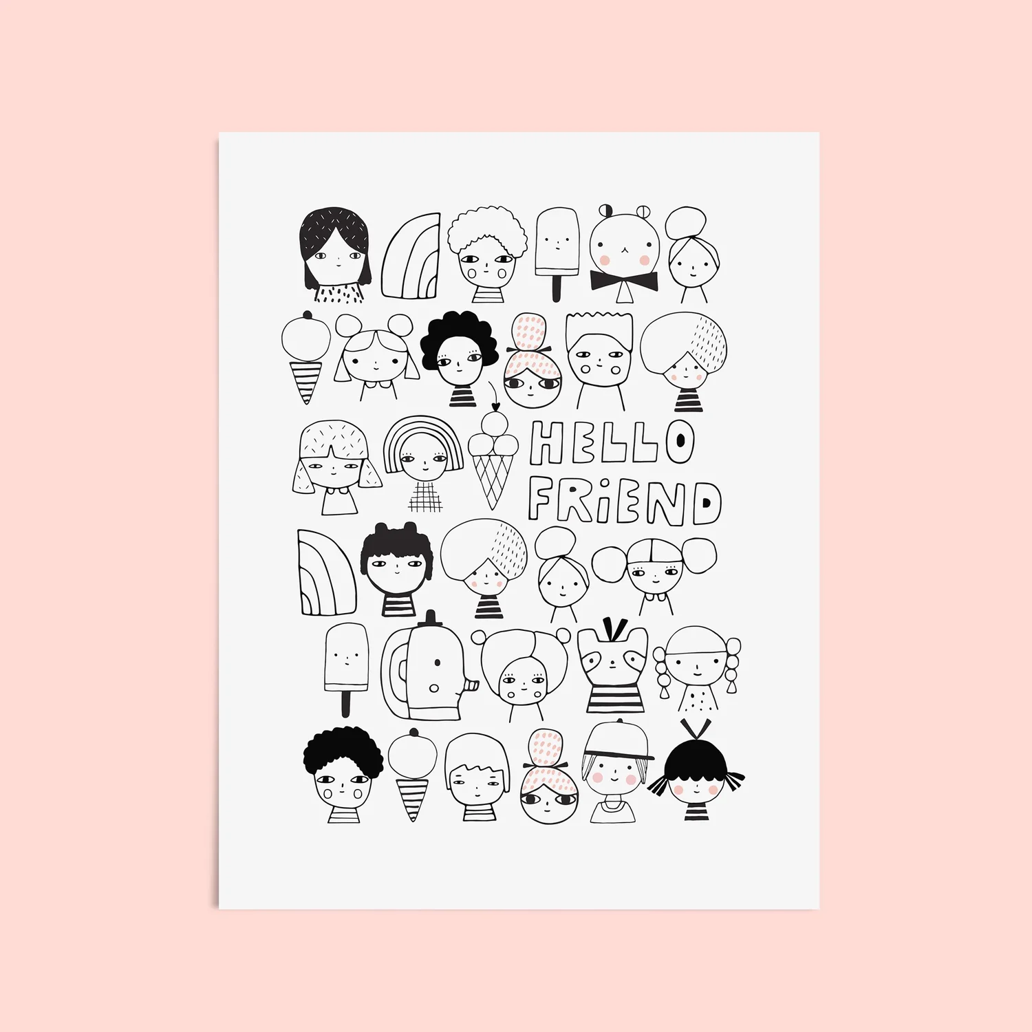 Hello Friend Coloring — Suzy Ultman