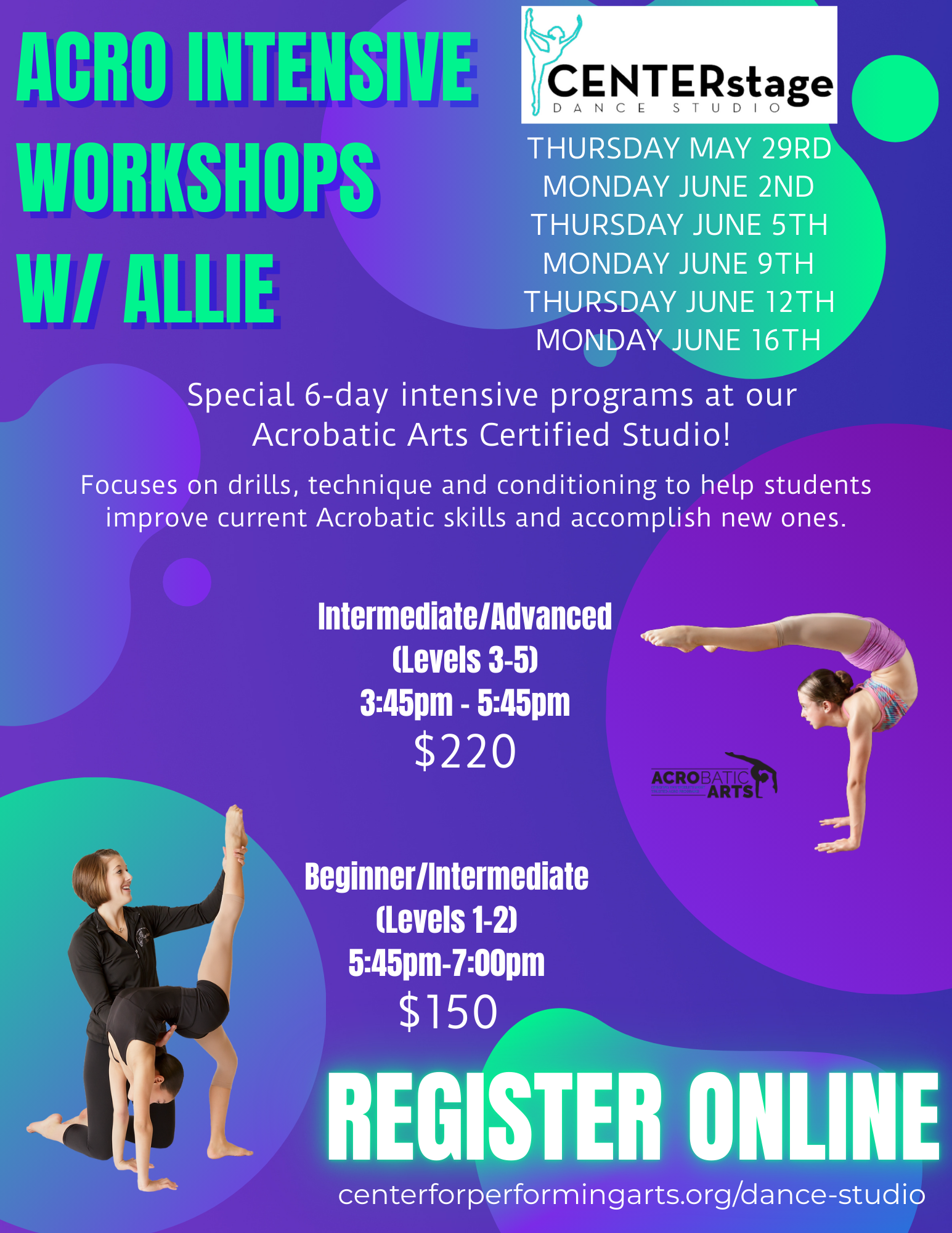 Class Schedule, Levels, and Descriptions — The CENTER for Performing Arts at Rhinebeck