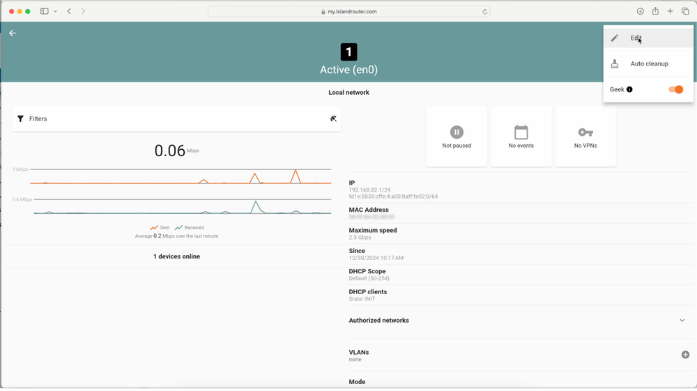 Island Pro Network Config — Island Support