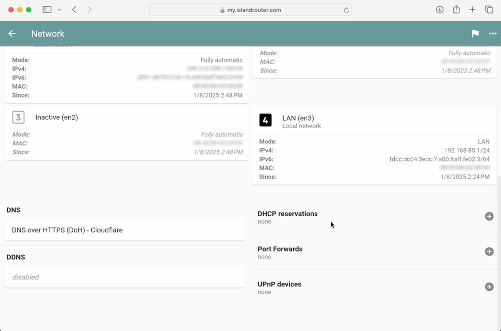 Island Network Config Advanced — Island Support