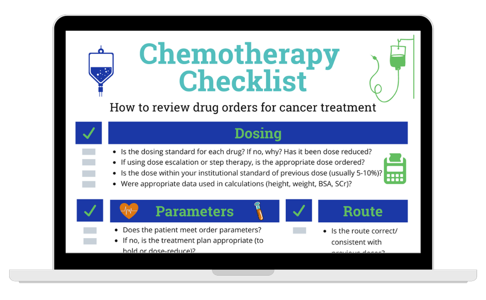 Chemotherapy Checklist — KelleyCPharmD