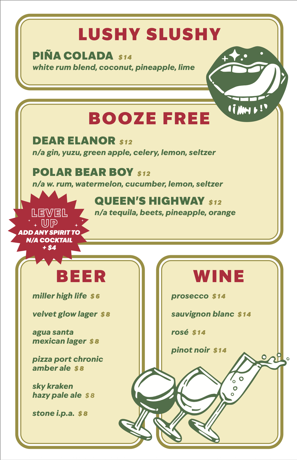 Menu — The Overland