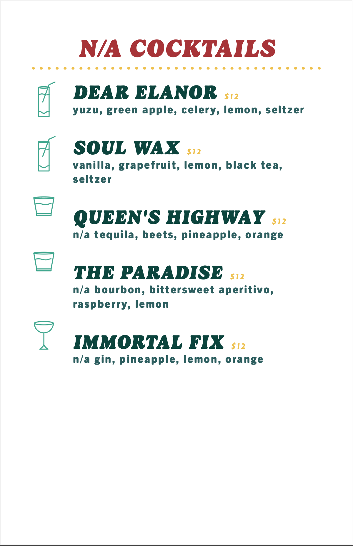 Menu — The Overland