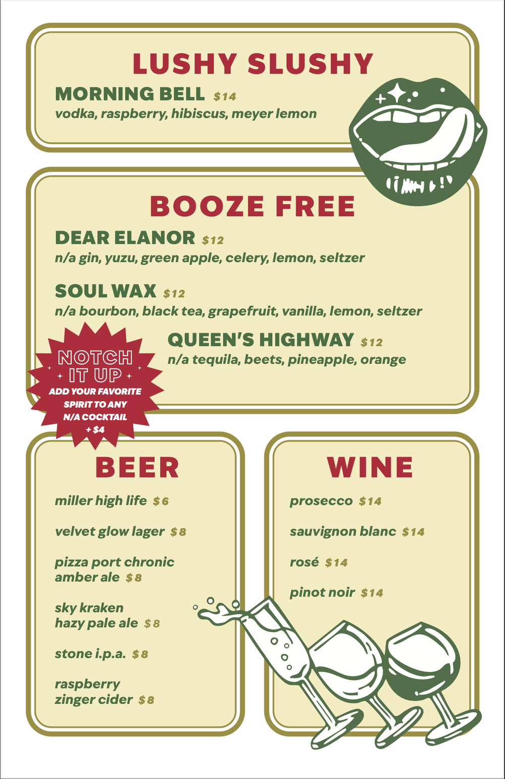 Menu — The Overland