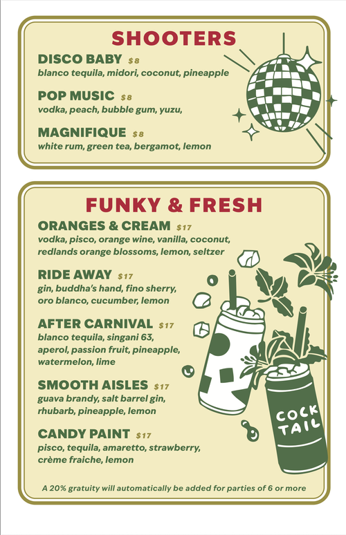 Menu — The Overland