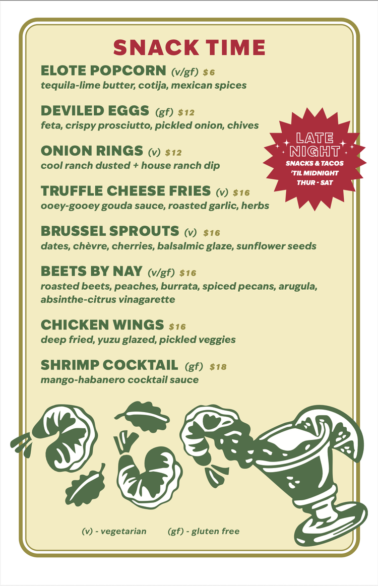 Menu — The Overland