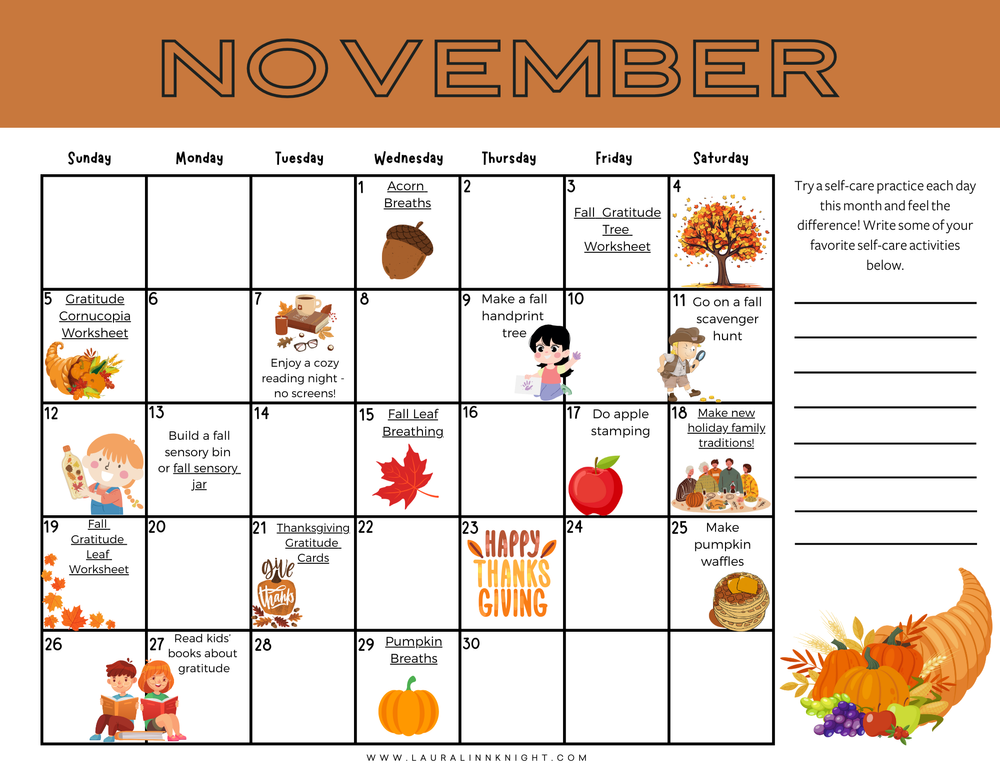 Download the FREE November 2023 Kids’ Self-Care and Fall Family Fun ...