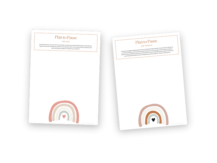Calm Parenting Tools - Free Plan To Pause Poster for Parents and ...