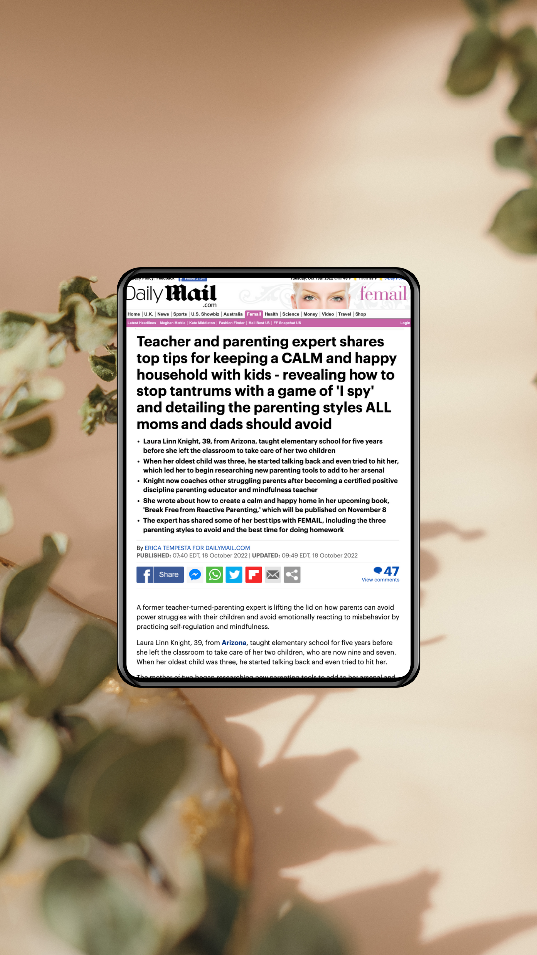 Featured Article with Daily Mail: Teacher and parenting expert shares ...