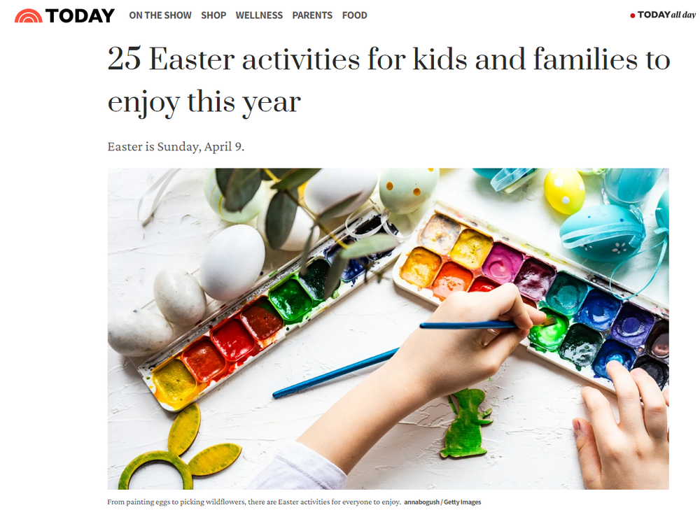 Featured Today.com Post: 25 Easter activities for kids and families to ...