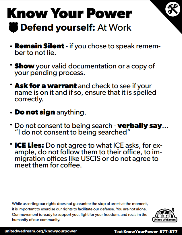 Know Your Rights — M.I.R.A Resources