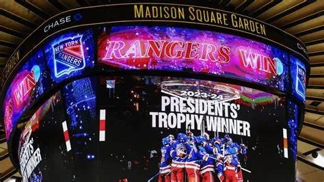 New York Rangers Win Presidents Trophy — Pro Sports Fans