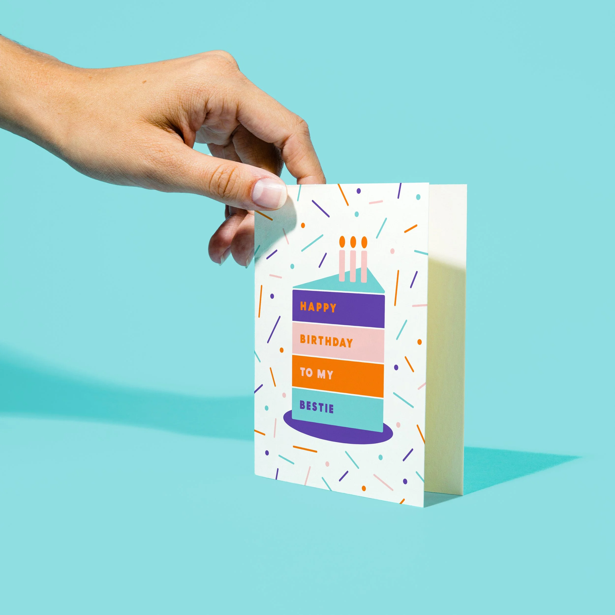 paper&stuff — Happy Birthday Gradient Greeting Card — Greeting Cards ...