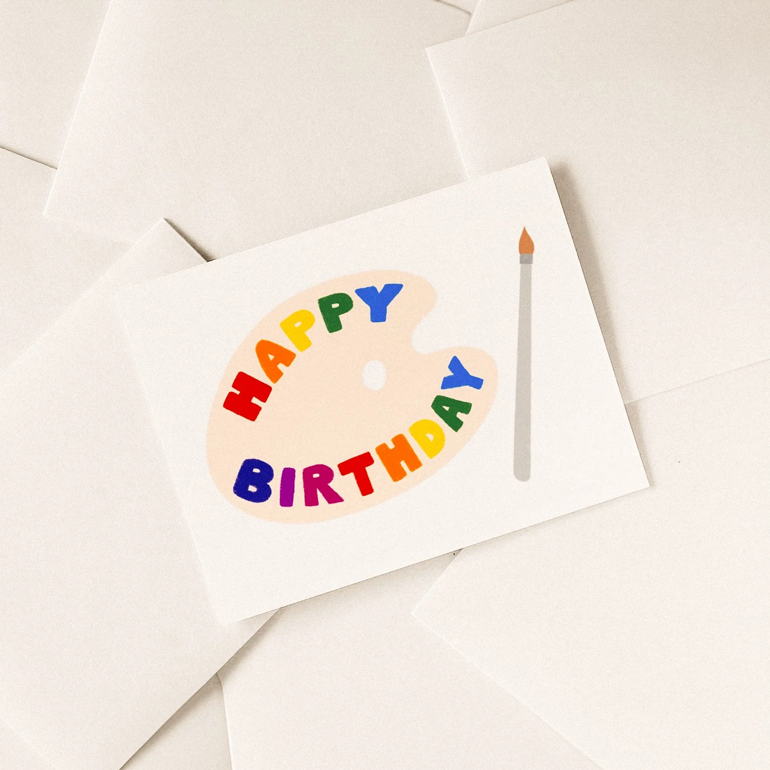 paper&stuff — Bold Happy Birthday Card with Colorful Gradient and ...