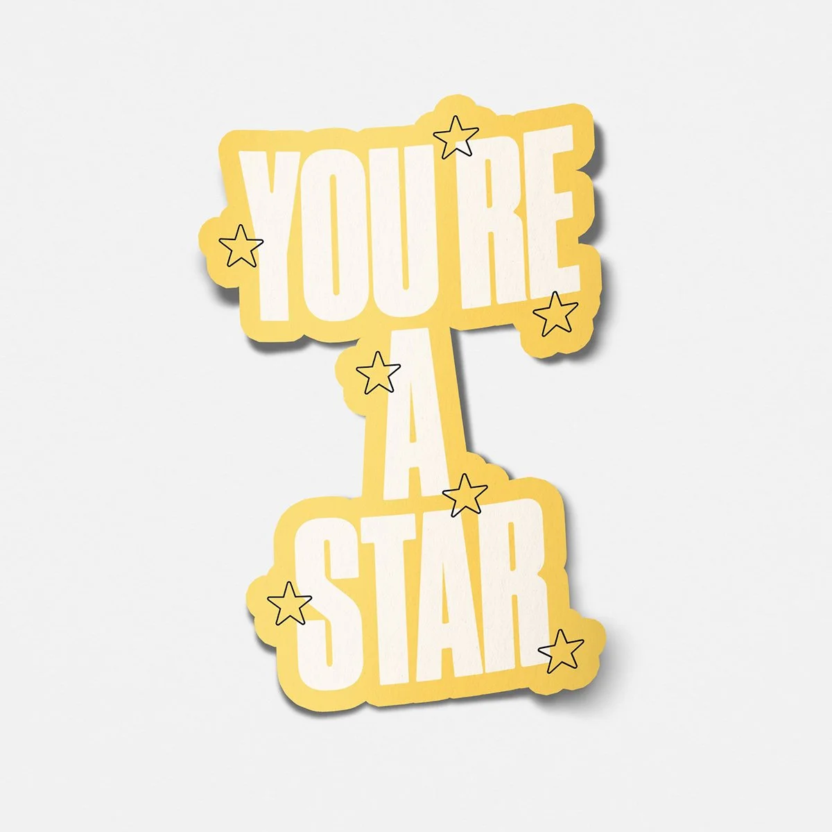 You’re a Star Sticker – Yellow Motivational Vinyl Sticker for Laptops ...