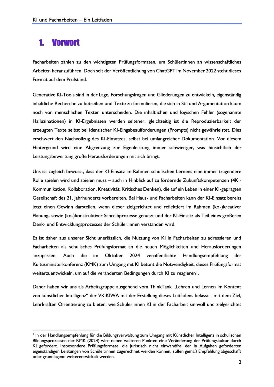KI und Facharbeiten – Ein Leitfaden für den Unterricht 📘 — Manuel Flick