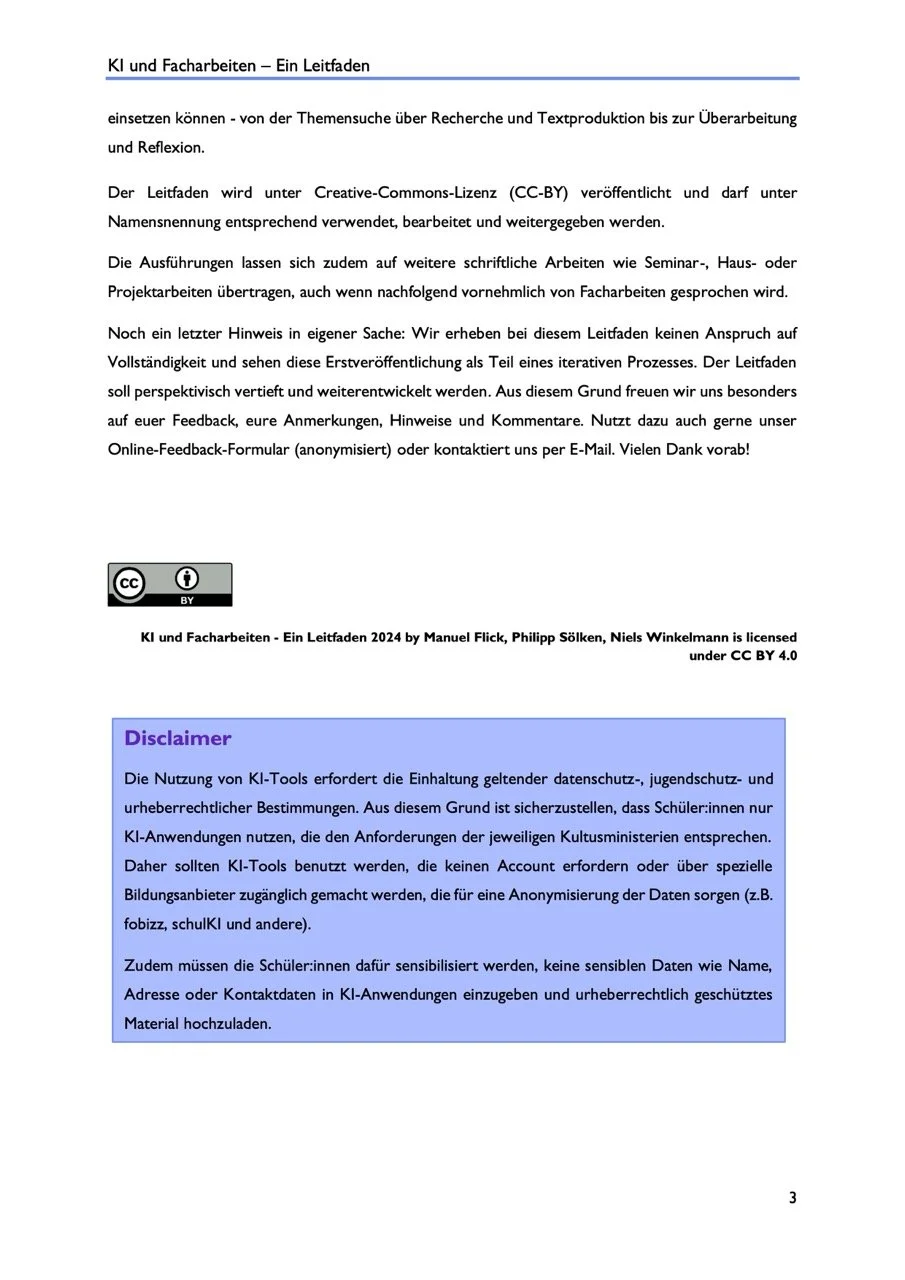 KI und Facharbeiten – Ein Leitfaden für den Unterricht 📘 — Manuel Flick