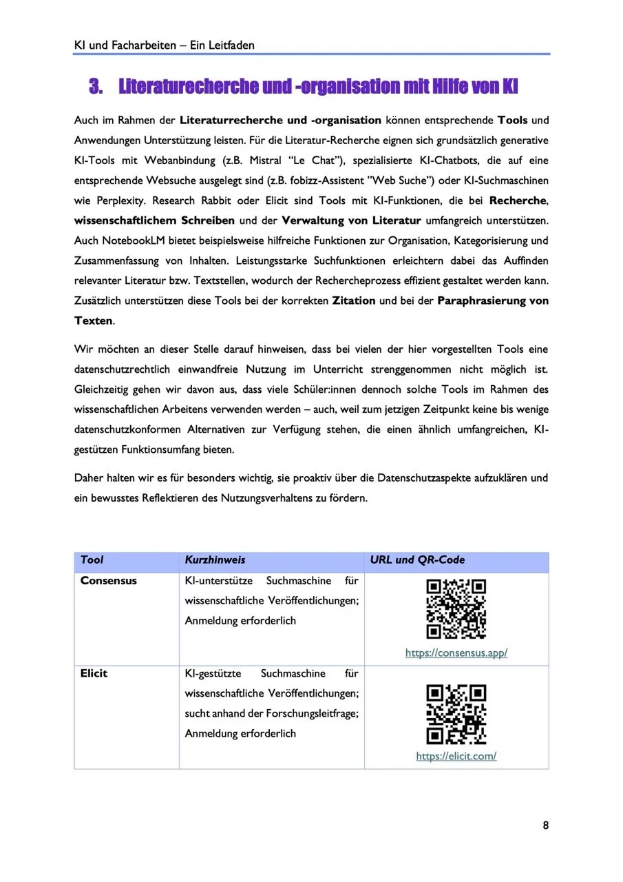 KI und Facharbeiten – Ein Leitfaden für den Unterricht 📘 — Manuel Flick