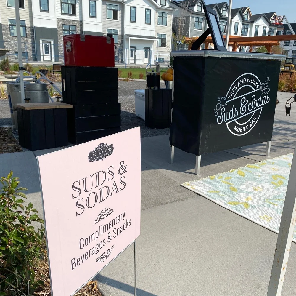 Portable Beverage Station — Suds & Sodas - Mobile Bar & Beverage Cart