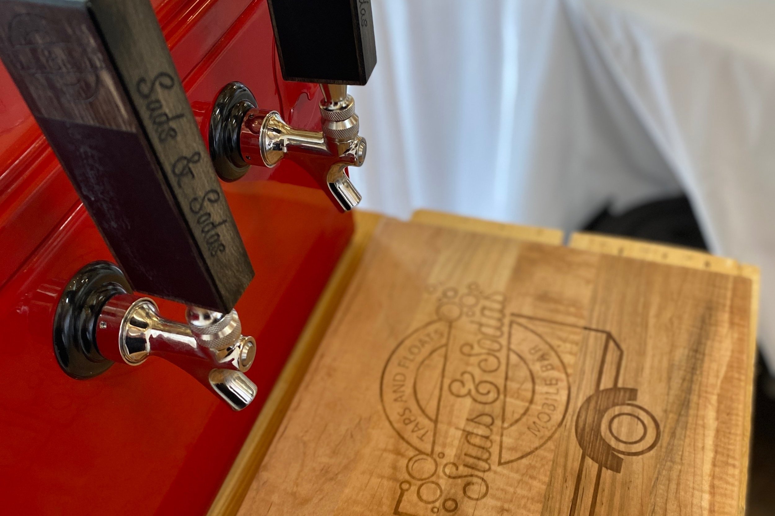 Portable Beverage Station — Suds & Sodas - Mobile Bar & Beverage Cart