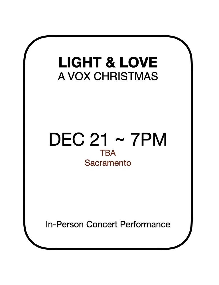 In-Person VIP Tickets — Vox Musica