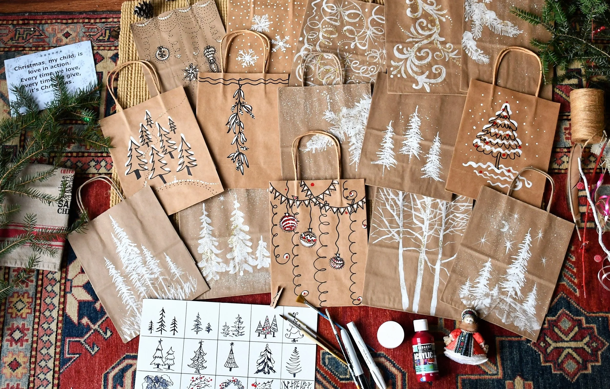 Diy Christmas gift bags Handmade Christmas gifts for Christmas gift bag ...