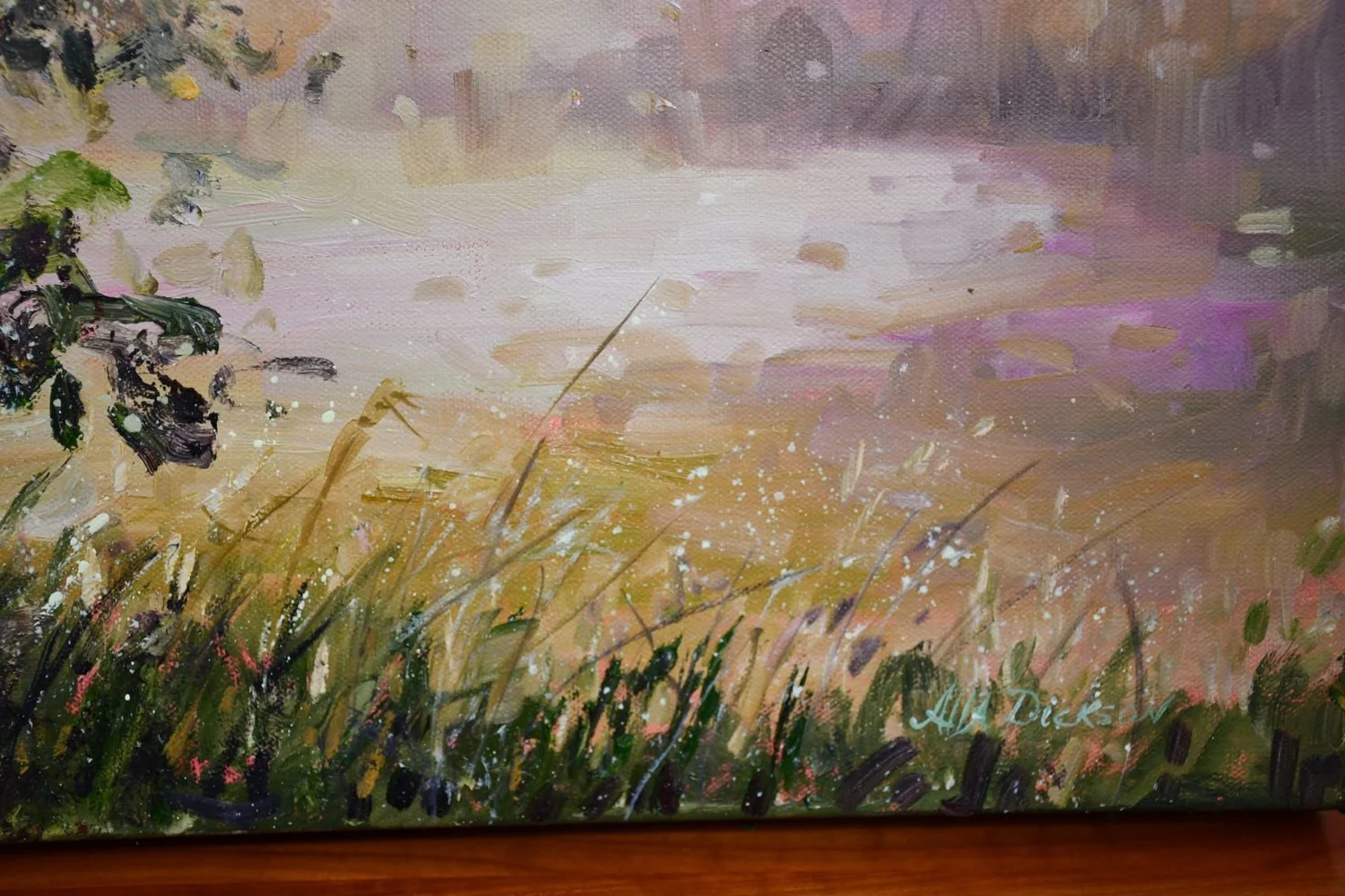 Wildflower Meadow Landscape Painting Impressionist Wildflower Scene ...