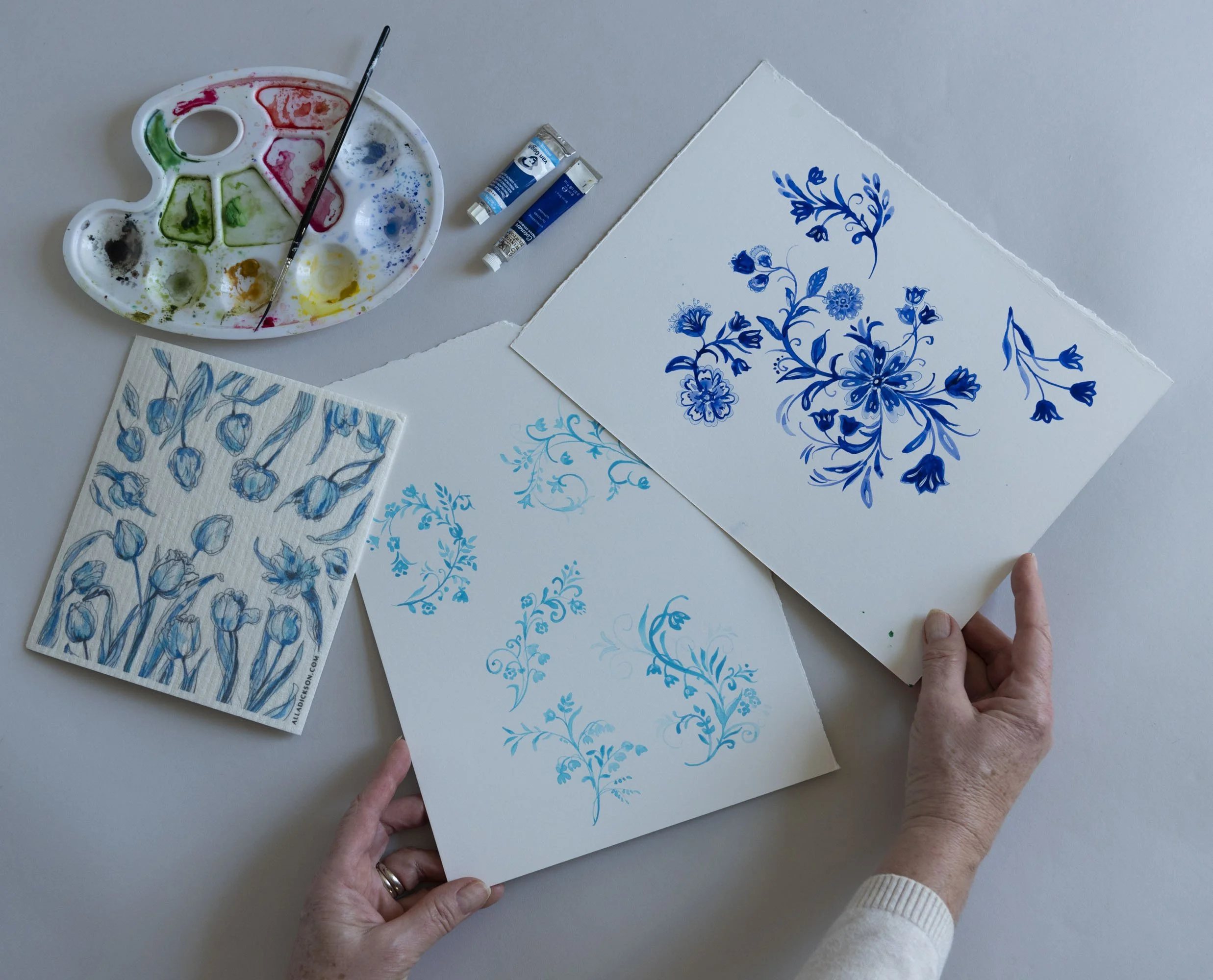 Authentic Delft Art in Holland Dutch Original Delftware Blue and White ...