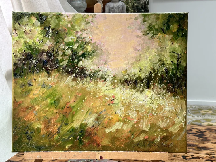 The Path to the Sunset Barn in Borculo. Michigan Winter Oil Painting ...