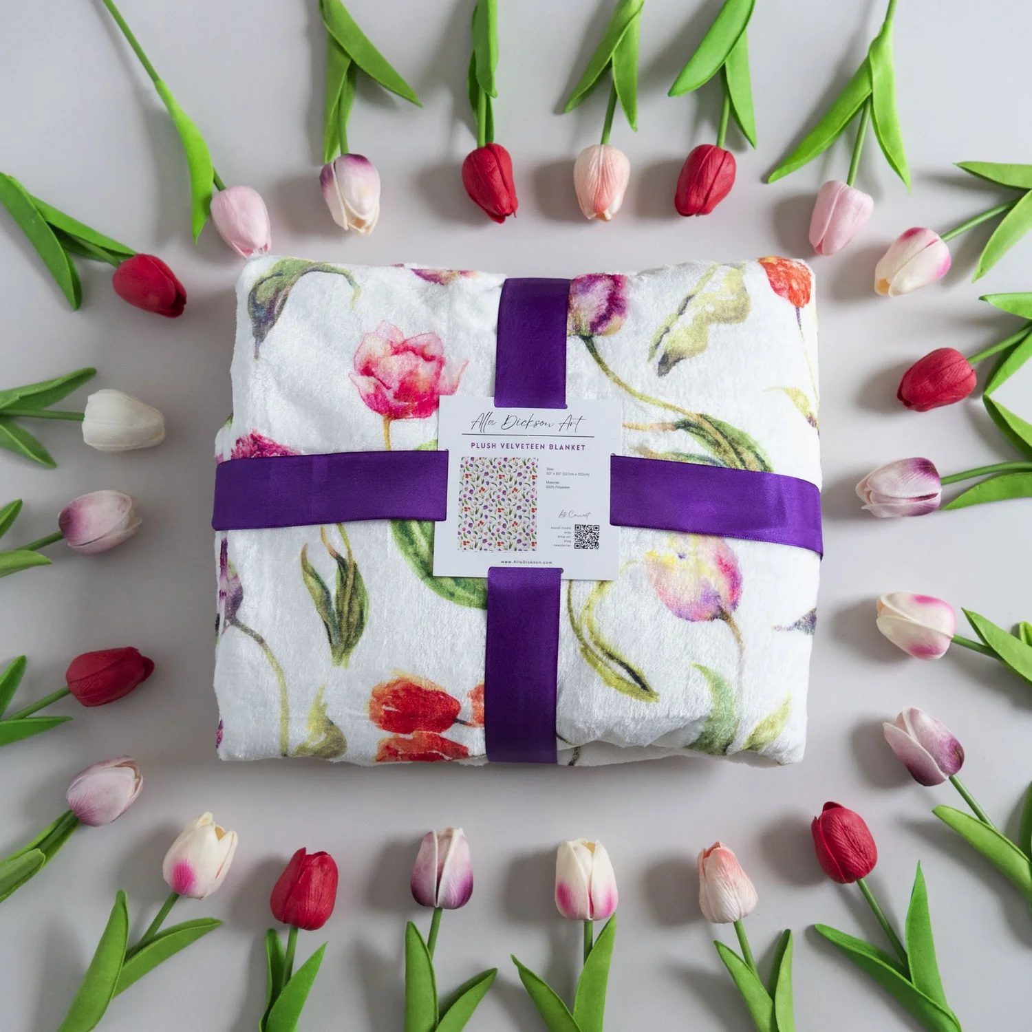 Tulip Tote Bag Organic Tote with Tulip Canvas Tote Bag Cotton Floral ...