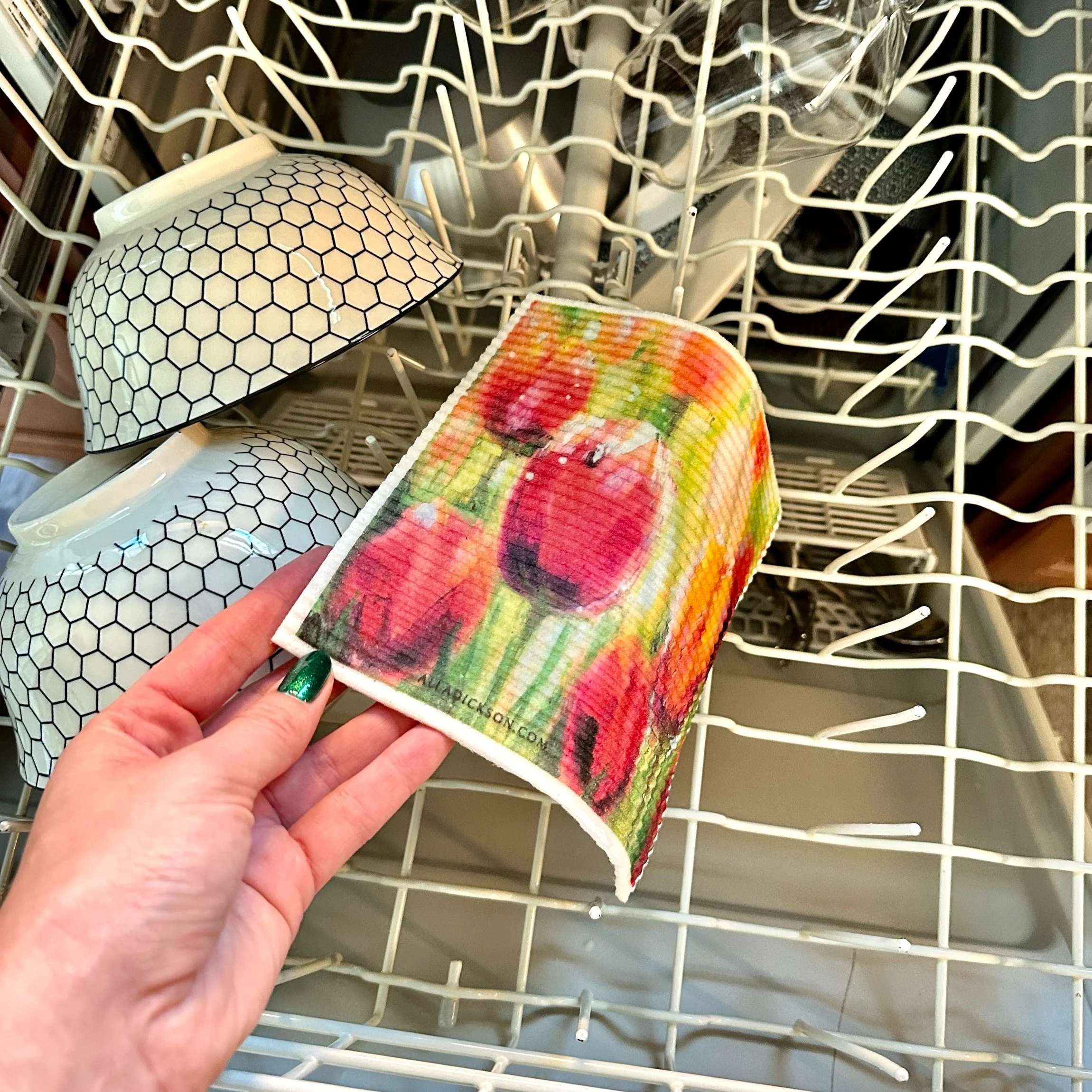 Swedish Dish Cloth Uses Reusable Dish Cloth Magic — Alla Dickson Art ...