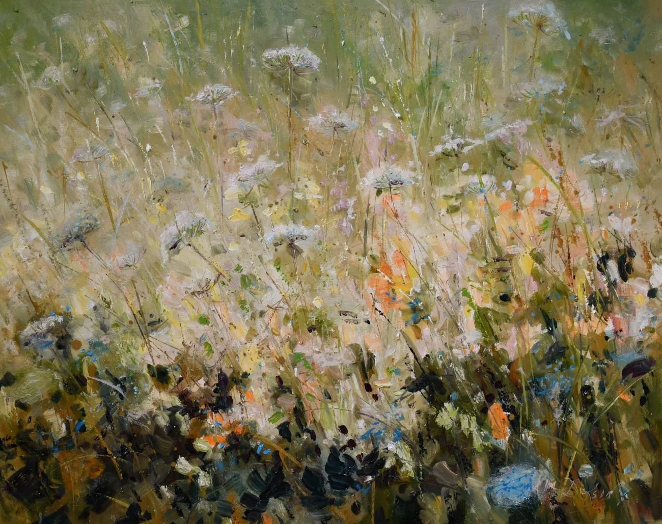 Poppy Field Meadow Oil Painting Poppy Art with Botanical Poppy Field ...