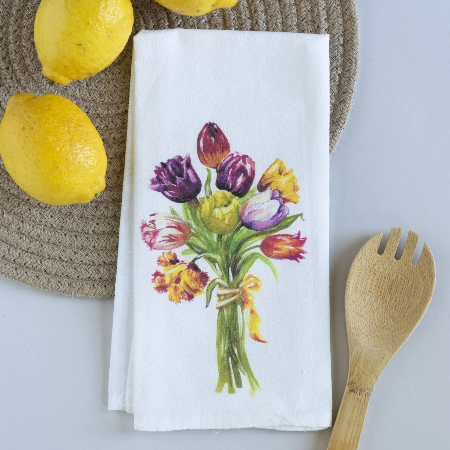 Tulip Tote Bag Organic Tote with Tulip Canvas Tote Bag Cotton Floral ...