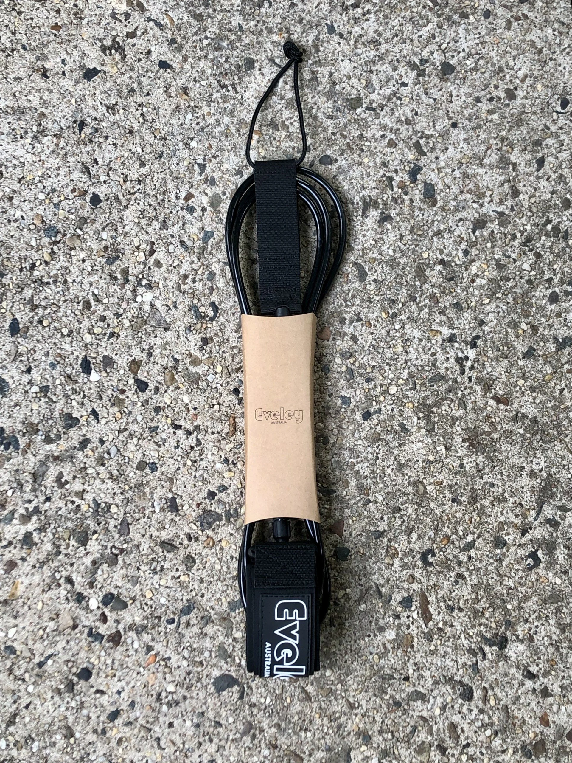 9'6" Longboard Leash – Black Ankle Cuff Longboard Surf Leash — Eveley ...