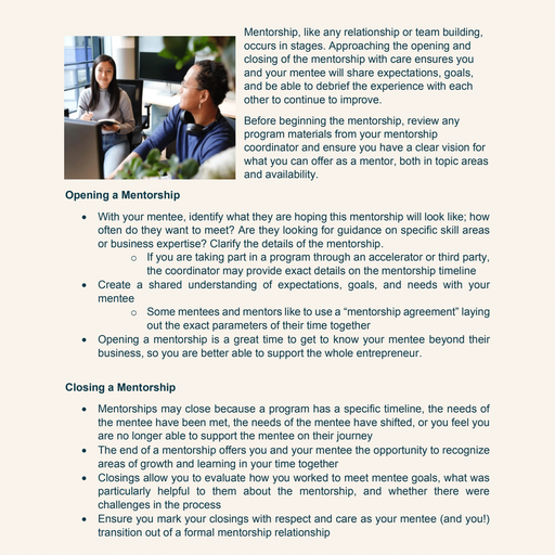 Principles of Mentorship - Resources — MindFrame Connect